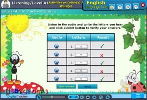 Digital Teacher English Language Lab Listening Software Screens ...